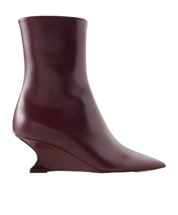 Paris Texas Nina 50 Leather Wedge Ankle Boots