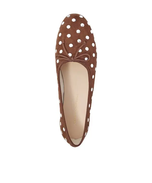 LOEFFLER RANDALL Studded Suede Ballet Flats