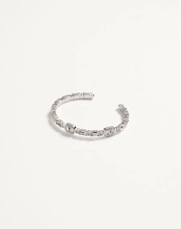 Valentino Garavani Ovalette Embellished Cuff Bracelet