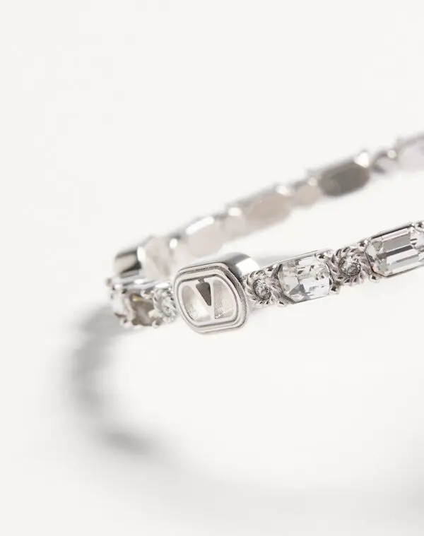 Valentino Garavani Ovalette Embellished Cuff Bracelet