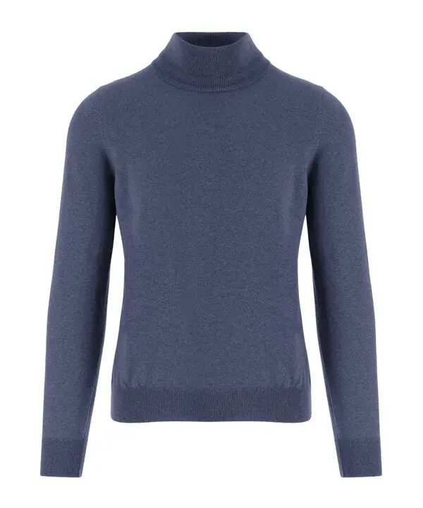Tagliatore Miles High-neck Wool Sweater - Blue