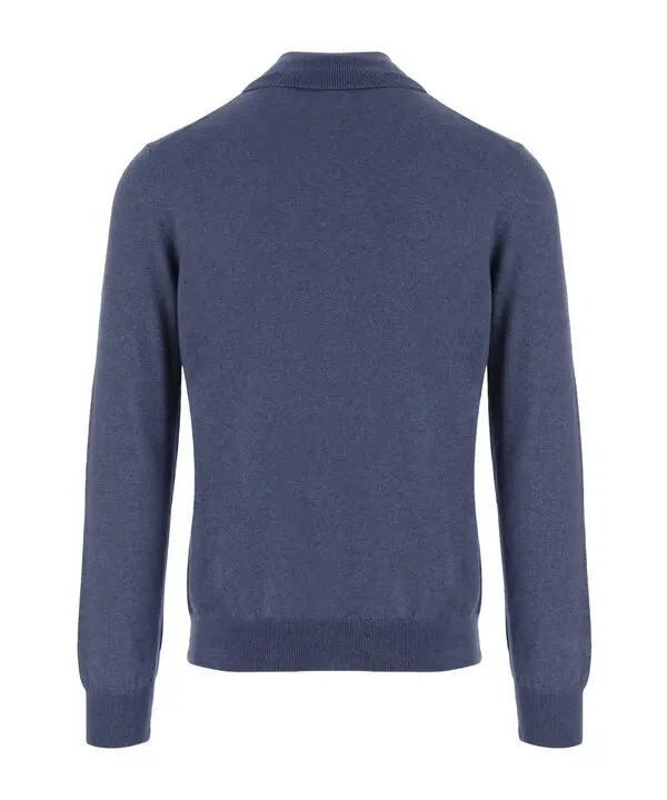 Tagliatore Miles High-neck Wool Sweater - Blue