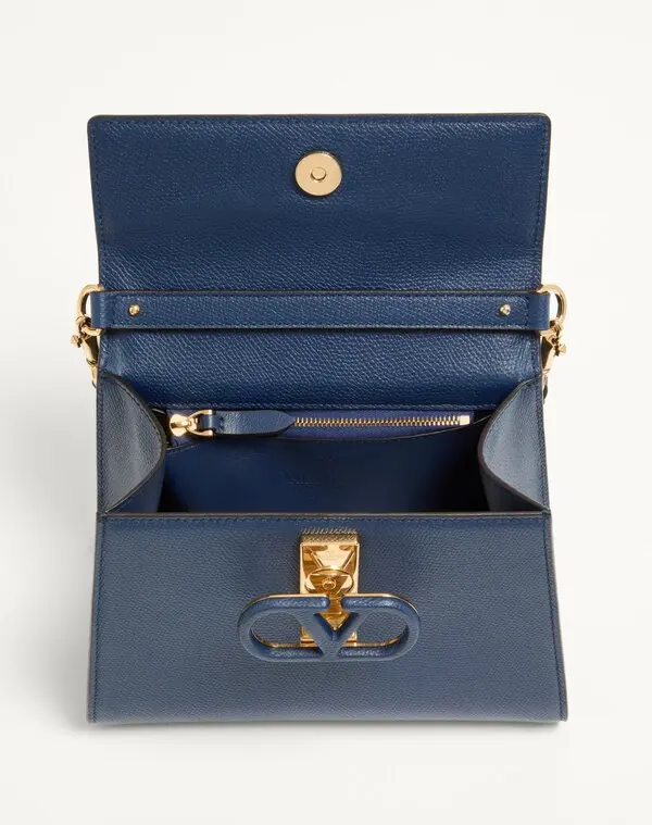 Valentino Garavani Vsling Small Handbag In Grainy Calfskin - Worker