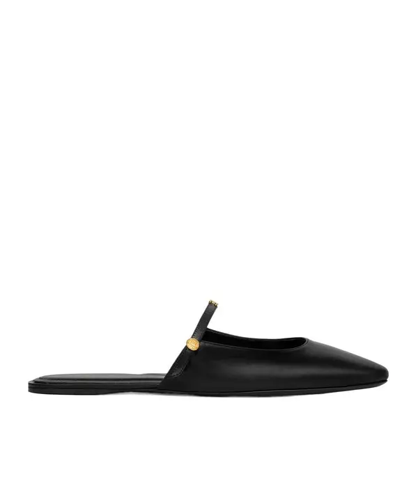 Celine Macaron Mule In Goatskin - Black
