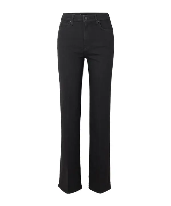 MOTHER High-rise Straight-leg Jeans In Wash - No