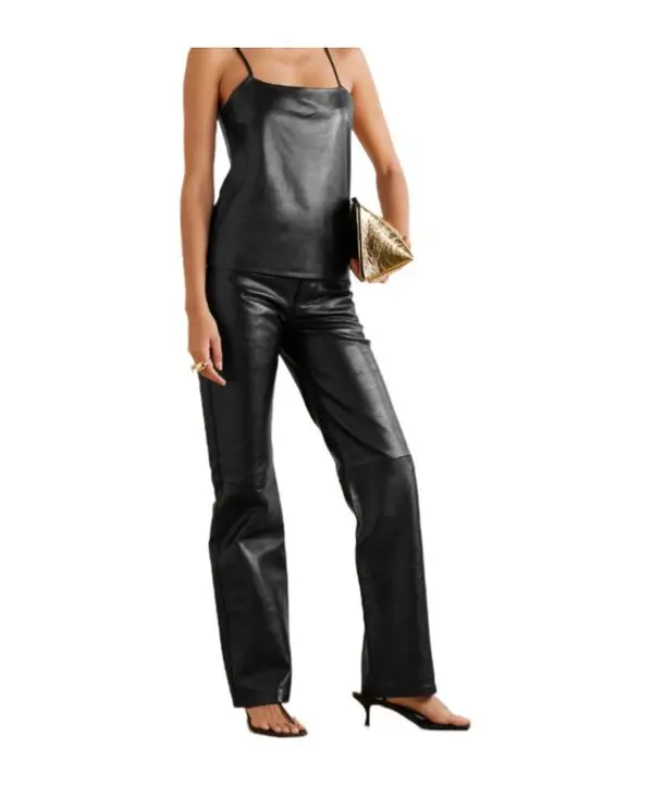 Dodo Bar Or Leather Straight-leg Pants
