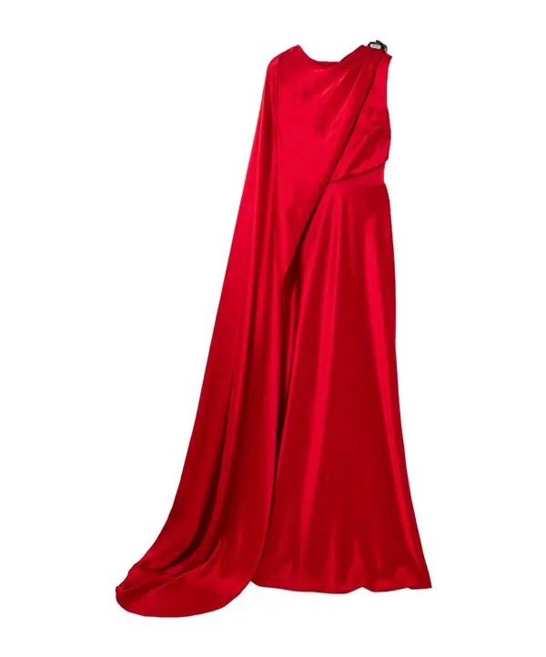 Saloni Draped Satin Gown