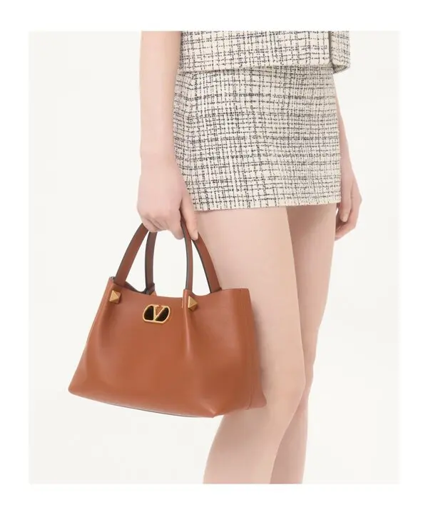 Valentino Garavani Small Soft Leather Shopping Bag