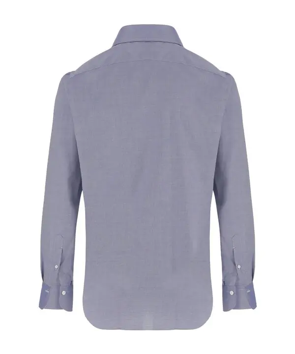 FINAMORE 1925 Button-up Rounded-hem Shirt
