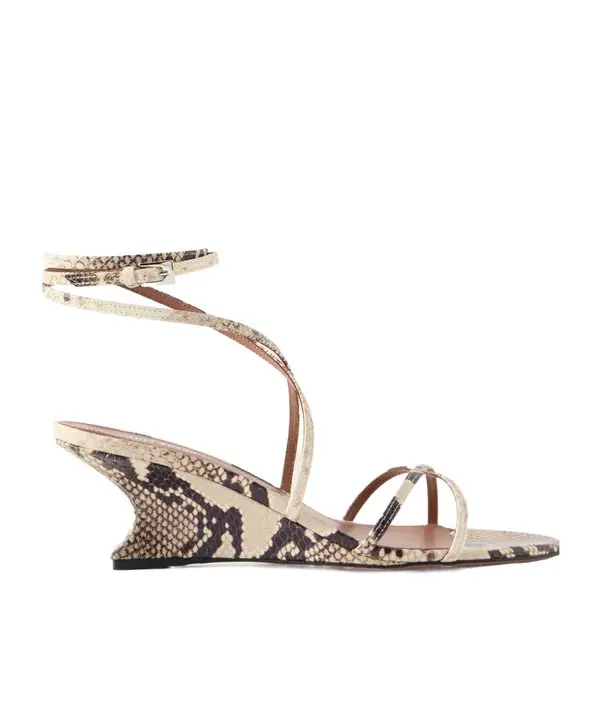 Paris Texas Effect Leather Wedge Sandals