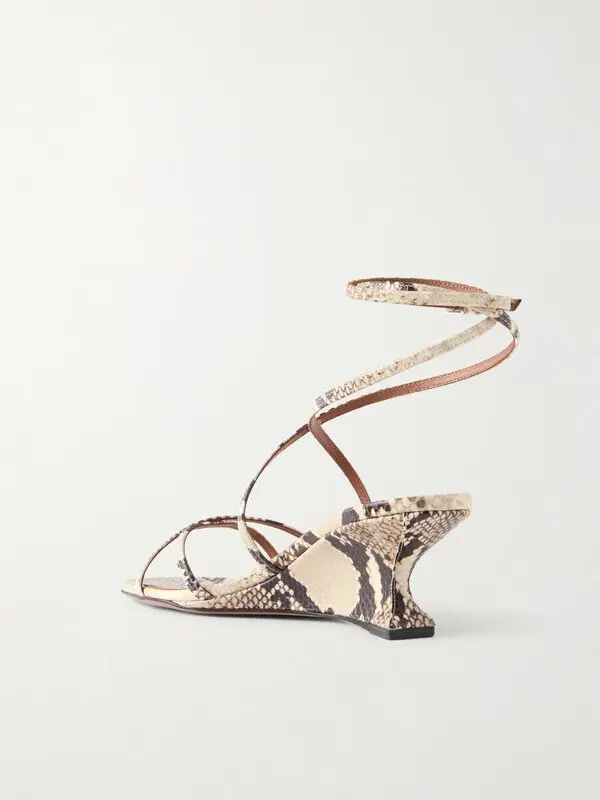 Paris Texas Effect Leather Wedge Sandals