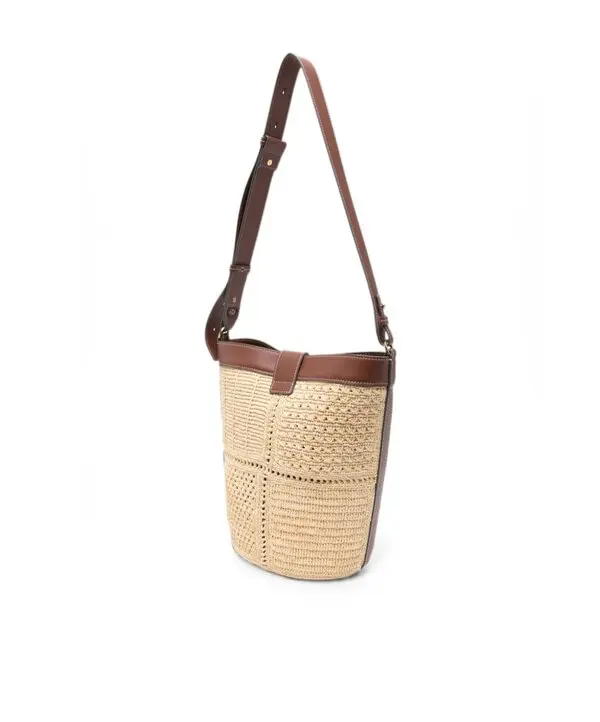 ANYA HINDMARCH Patchwork Leather-trim Bucket Bag