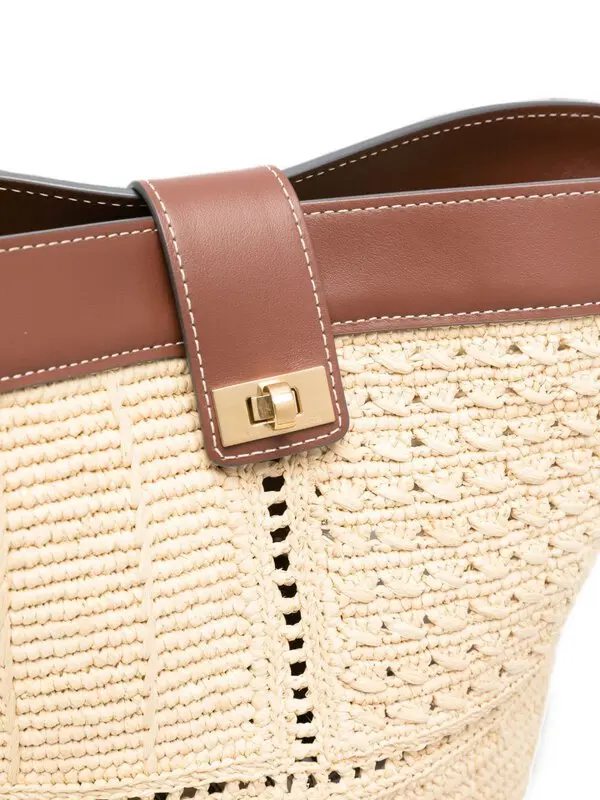ANYA HINDMARCH Patchwork Leather-trim Bucket Bag