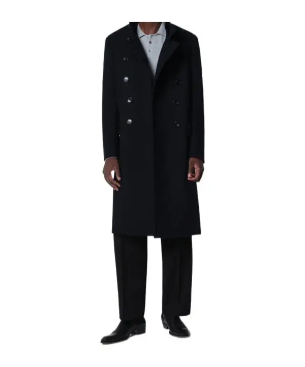 TOM FORD Double-breasted Buttoned Coat - Midnight Blue