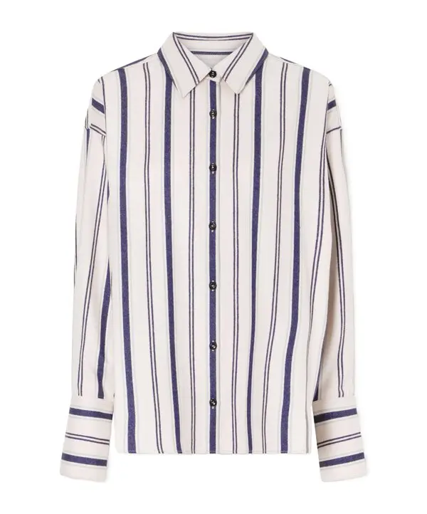 THE ELDER STATESMAN Blended Striped Shirt