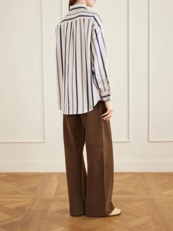 THE ELDER STATESMAN Blended Striped Shirt