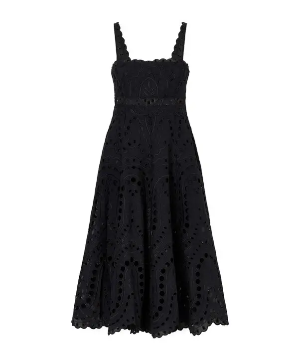 Charo Ruiz Ibiza Cotton-blend Midi Dress