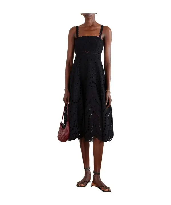 Charo Ruiz Ibiza Cotton-blend Midi Dress
