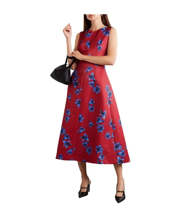 EMILIA WICKSTEAD Floral-print Faille Midi Dress