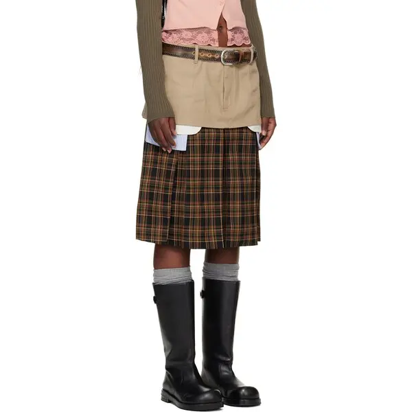 Andersson Bell Double-layered Pleated Midi Skirt