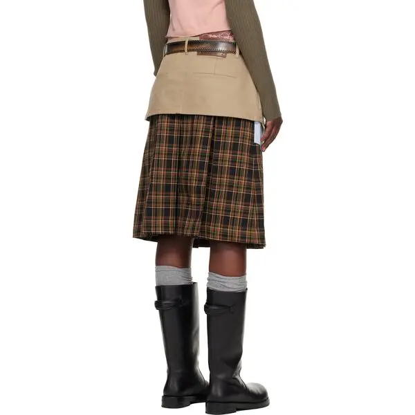 Andersson Bell Double-layered Pleated Midi Skirt