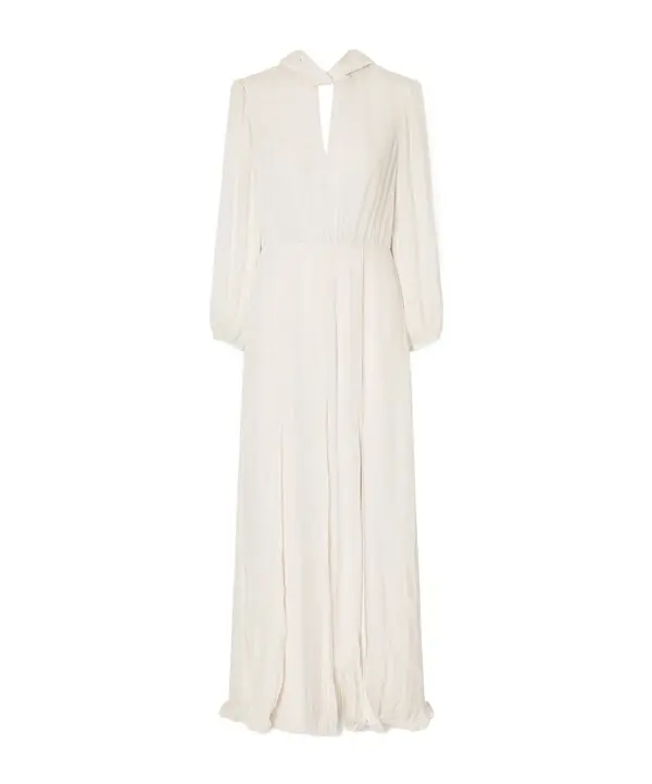 Saloni Floral-print Silk-crepon Gown
