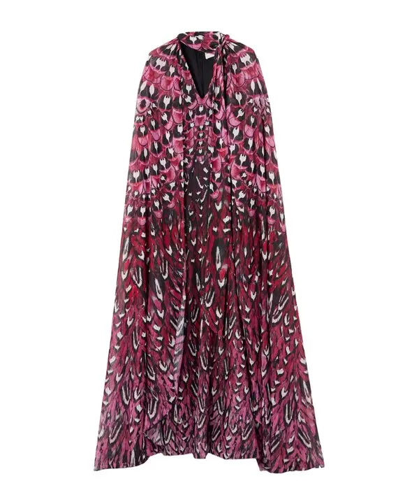 MARY KATRANTZOU Printed Chiffon Gown