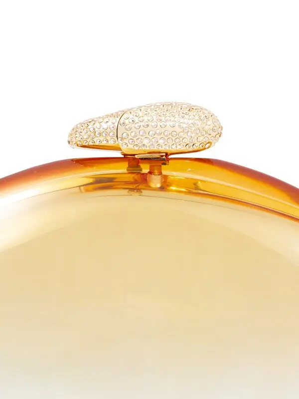 Benedetta Bruzziches Embellished Clutch Bag With Crystal Clasp - Gold