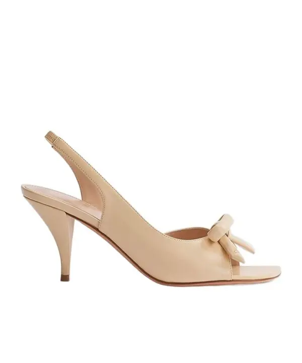 Dior Bow-tie High-heeled Slingback Sandals