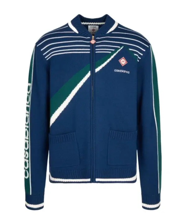 Casablanca Long-sleeve Zip-up Cardigan
