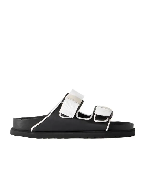 BIRKENSTOCK Grosgrain-trimmed Satin Sandals