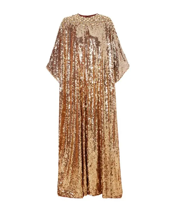 Jenny Packham Fontaine Crystal-embellished Sequined Gown - No