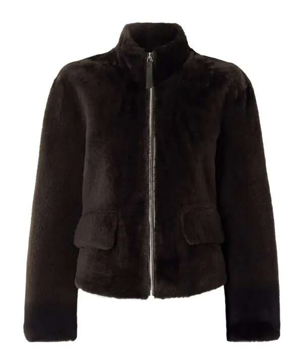 Proenza Schouler Solid Color Shearling Jacket