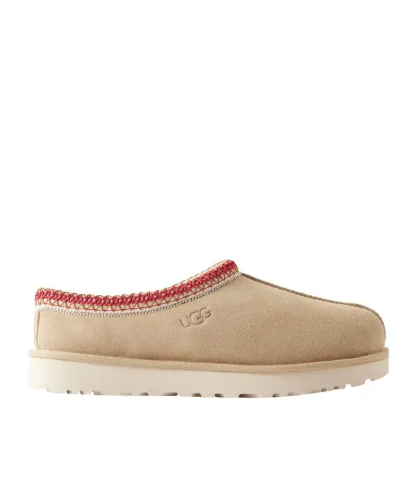 UGG Shearling-lined Embroidered Suede Slippers