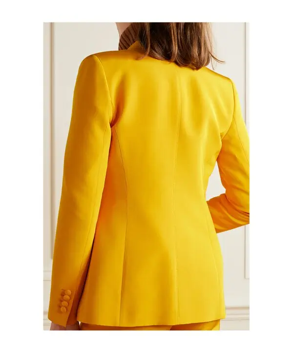 Lafayette 148 New York Double-breasted Wool And Silk-blend Blazer