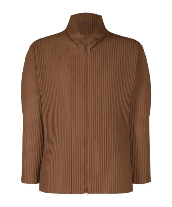 Issey Miyake Pleated High-neck Zip Jacket