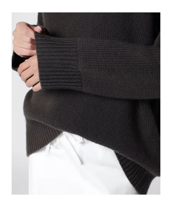 LISA YANG Cashmere Crewneck Sweater - Deep Fern Green