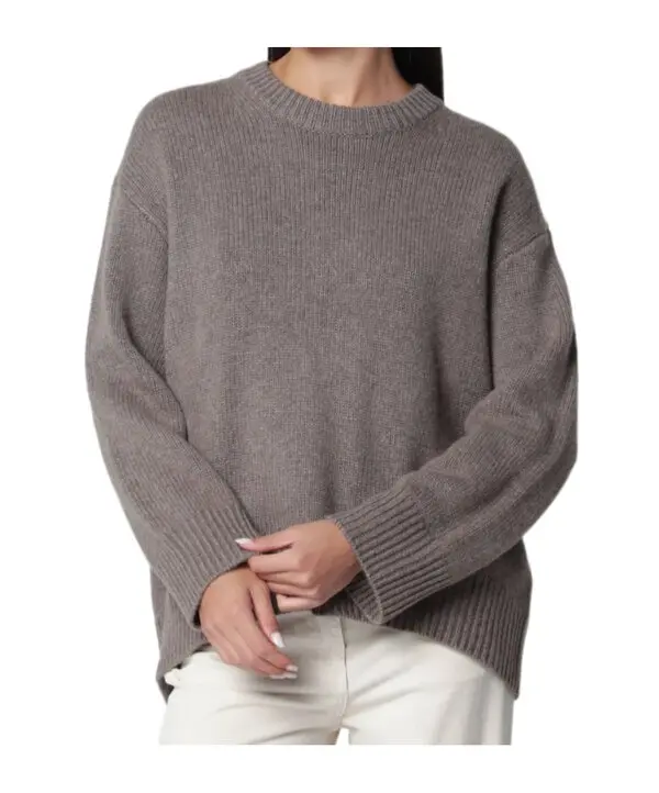 LISA YANG Noor Crew-neck Cashmere Sweater - Truffle