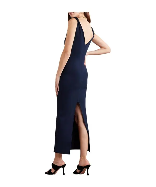 Galvan Tyra Stretch-knit Midi Dress