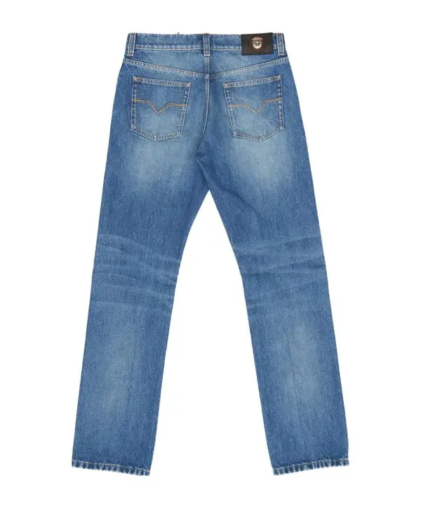 Versace Logo-patch Denim Jeans - No
