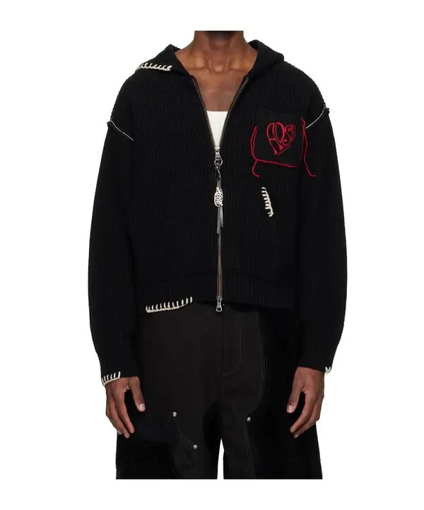 Andersson Bell Heart Logo Zip-up Hoodie