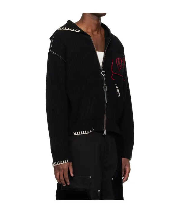 Andersson Bell Heart Logo Zip-up Hoodie