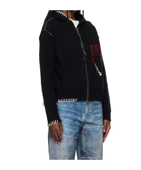 Andersson Bell Heart Logo Zip-up Hoodie