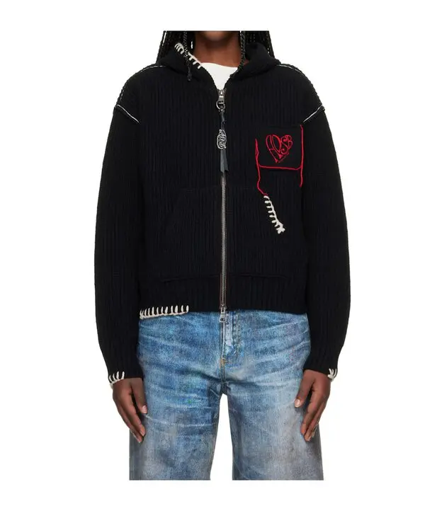 Andersson Bell Heart Logo Zip-up Hoodie