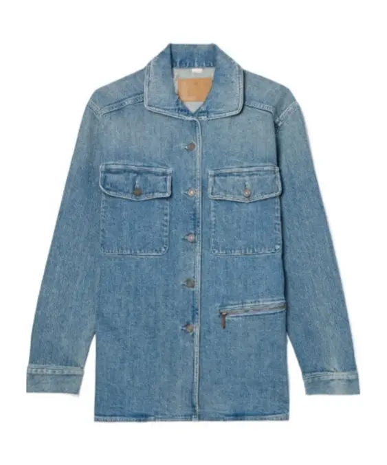 Lafayette 148 New York Denim Chore Jacket - Blue