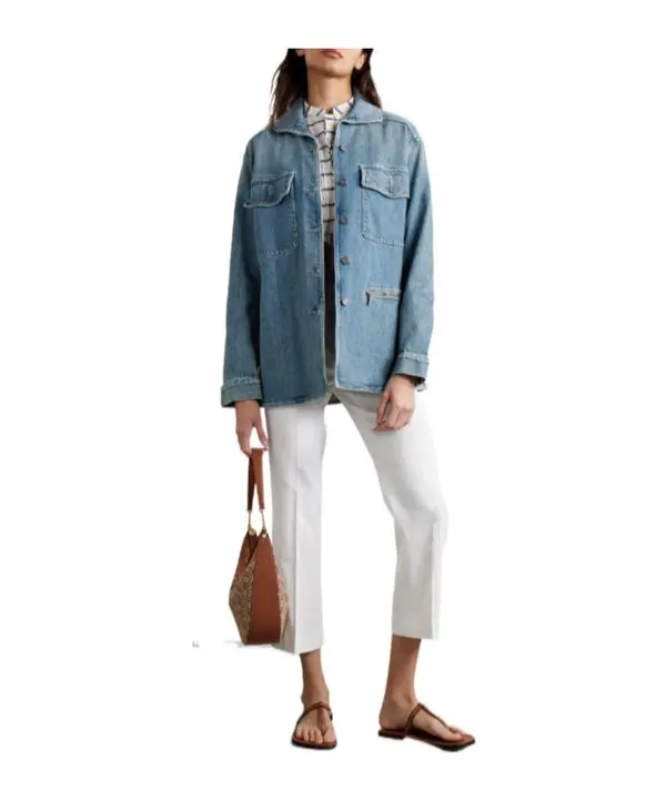 Lafayette 148 New York Denim Chore Jacket