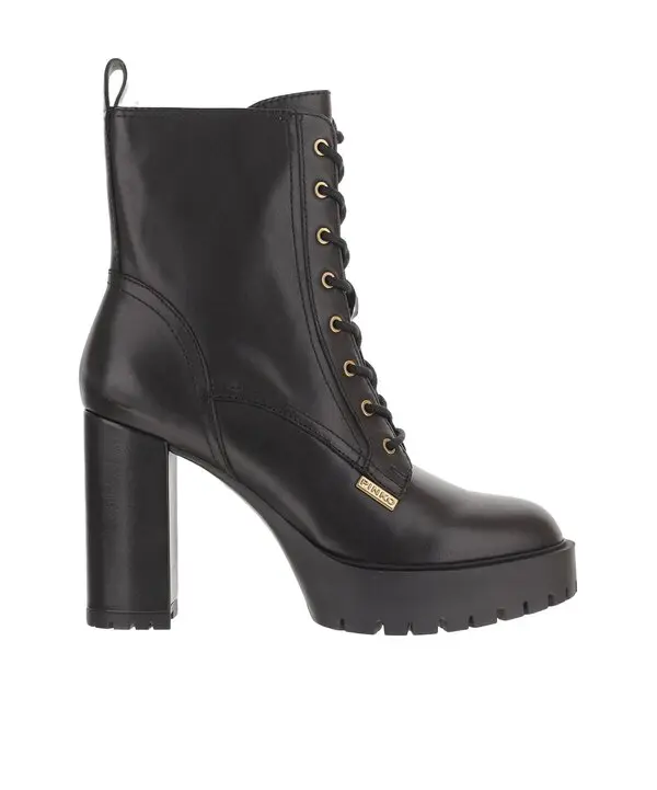 Pinko Lace-up Platform Ankle Boots