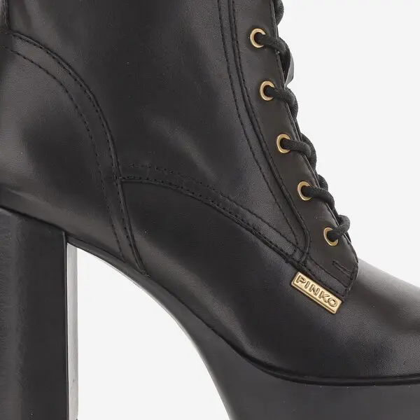 Pinko Lace-up Platform Ankle Boots