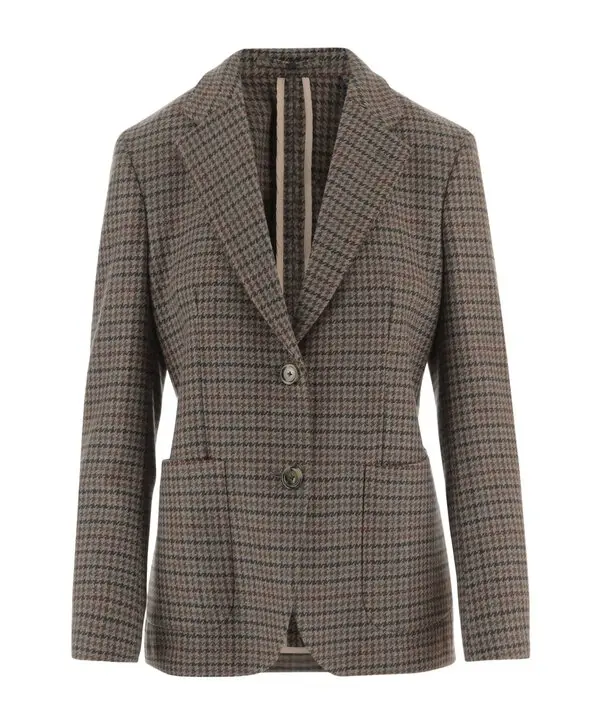 LARDINI Houndstooth Single-breasted Blazer