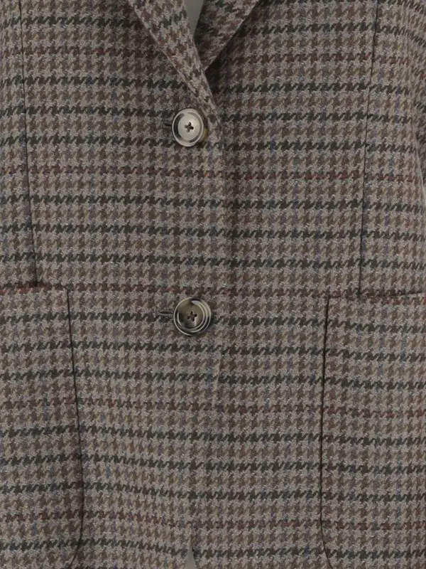 LARDINI Houndstooth Single-breasted Blazer